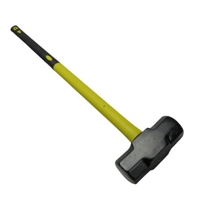 Heavy Duty Lump Sledge Hammer with Fibreglass Handle 7LBS (Long Club ...