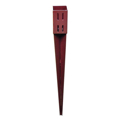 Heavy Duty Metal Fence Post Spike 75mm x 75mm for Soil (75cm Total Length)