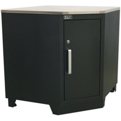 Heavy Duty Modular Corner Floor Cabinet with Adjustable Shelf and ...