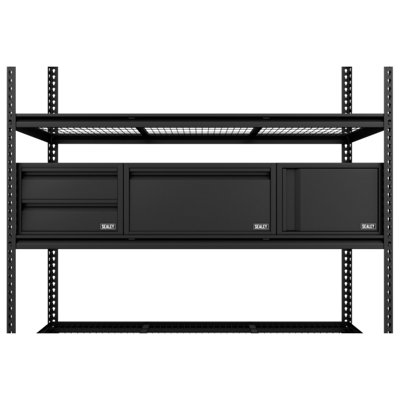 Heavy-Duty Modular Racking Kit with 3 Storage Units