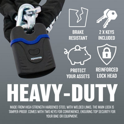 Heavy Duty Motorbike Motor Bicycle Chain Pad Lock Scooter Bike Cycle ...