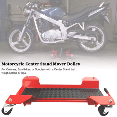Heavy Duty Motorcycle Dolly Centre Stand Garage Parking Motorbike Mover ...