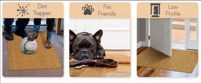 Heavy Duty Natural Coconut COIR Foyer Lobby Reception Entrance Door Mat ...