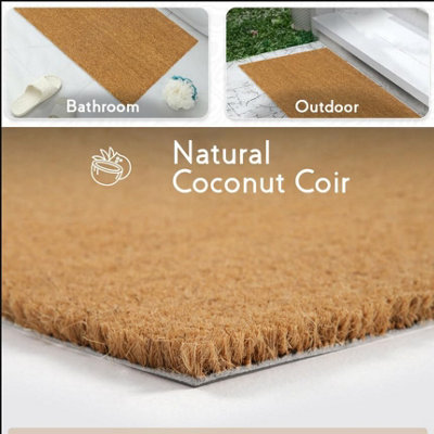 Heavy Duty Natural Coconut COIR Foyer Lobby Reception Entrance Door Mat ...