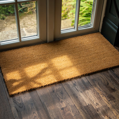 Heavy Duty Natural Coconut Coir Matting Indoor Outdoor Use 1m Width ...
