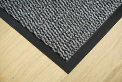 Heavy Duty Non Slip Barrier Mat - Silver Grey 60 x 90 cm