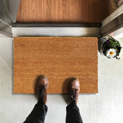 Heavy Duty Non Slip Natural Coco Door Mat - For Home Coir Entrance ...
