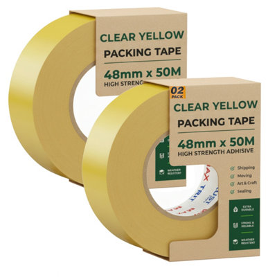 Heavy Duty Packing Tape Yellow Adhesive Parcel Tape for Secure Box ...