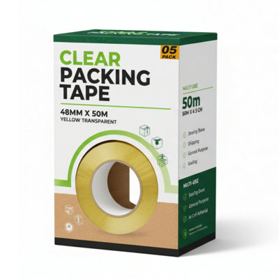 Heavy Duty Packing Tape Yellow Adhesive Parcel Tape for Secure Box ...