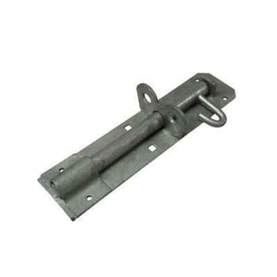 Heavy Duty Pad Bolt Galvanised 12" (Sliding Gate Latch Lock Garage Door ...