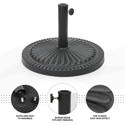 Heavy Duty Parasol Base Umbrella Stand 14 kg Weighted Outdoor Patio ...