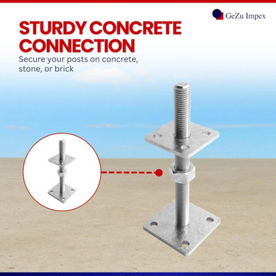 Heavy Duty Pergola Post Zinc Flake Fence Post Support for Wooden ...