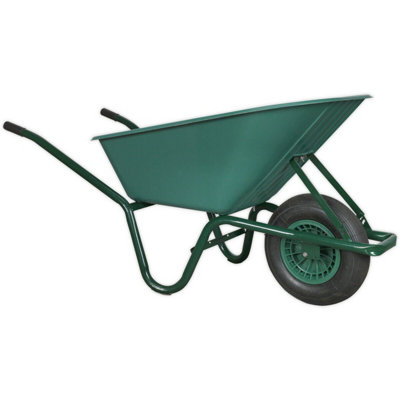 Heavy Duty Plastic Wheelbarrow - 85 Litre Capacity - Tubular Steel ...