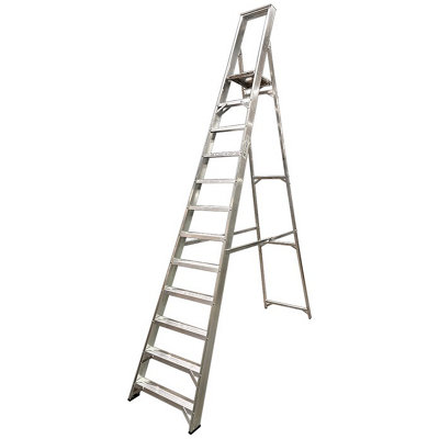 HEAVY DUTY PLATFORM STEP LADDERS 12 TREADS