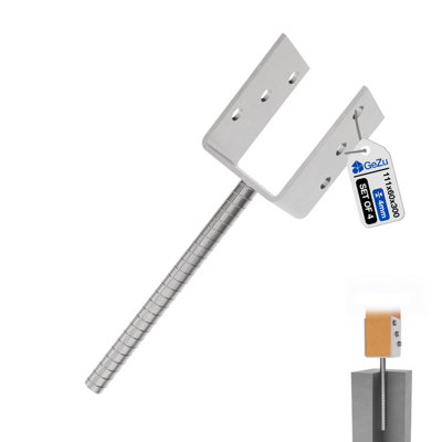 Heavy Duty Post Support Bracket Hot Dip Galvanised Concrete Fence Post ...