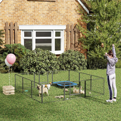 Heavy Duty Puppy Play Pen, 12 Panels Pet Exercise Pen, for Indoors ...
