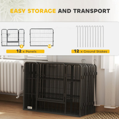 Heavy Duty Puppy Play Pen, 12 Panels Pet Exercise Pen, for Indoors ...