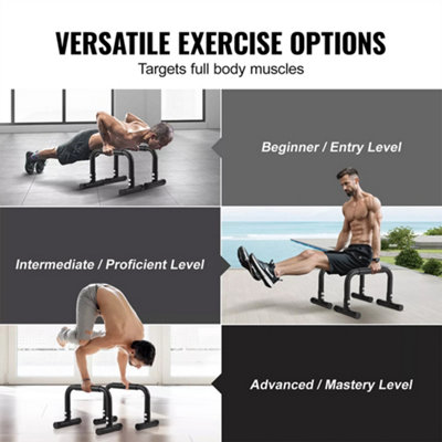 Heavy-Duty Push Up Stand & Dip Bars - 500 lbs Capacity Home Workout ...