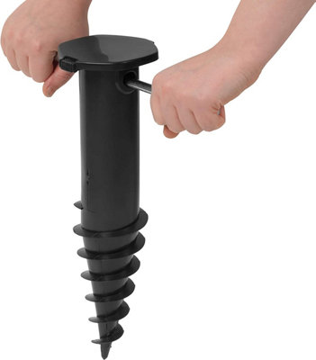 Heavy Duty Rotary Airer Ground Plastic Screw Spike With Cap 32mm, 35mm ...