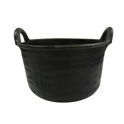 Heavy Duty Rubber Flexi Tub 30L (Builders Mixing Bucket with Handles)
