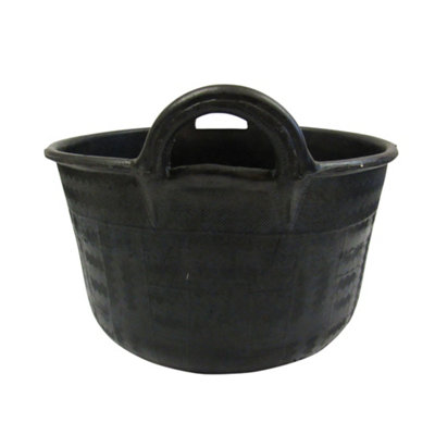 Heavy Duty Rubber Flexi Tub 30L (Builders Mixing Bucket with Handles)