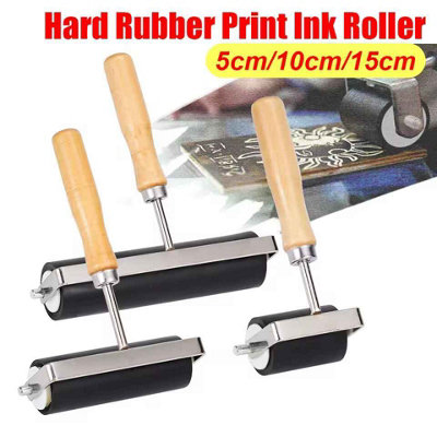 Heavy Duty Rubber Roller Set 3 Sizes 5 10 15cm for Printing and Art