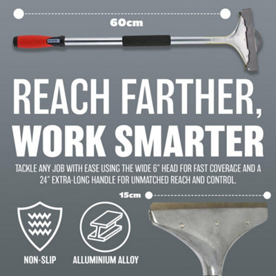 Heavy Duty Scraper With Long Handle Extension Decorating Tool 24" New