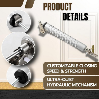 Heavy Duty Screen Storm Door Closer Kit Adjustable Spring Tension ...
