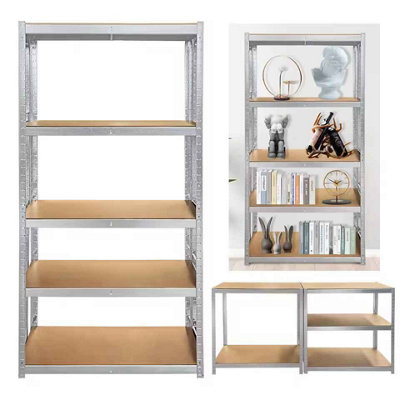 heavy duty shelving unit, 5 tier galvanised steel storage rack ...