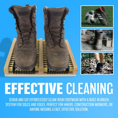 Heavy Duty Shoe Boot Trainer Brush Scraper Outdoor Door Step Cleaner ...