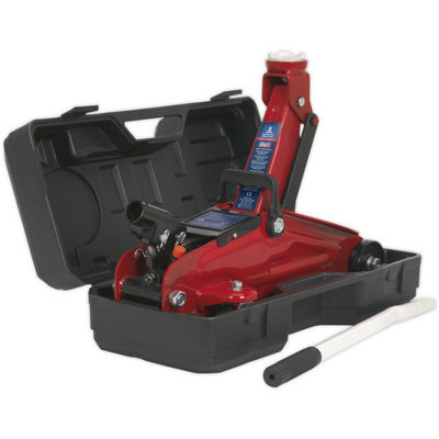 Heavy-Duty Short Chassis Trolley Jack - 2000kg Capacity with Carry Case ...