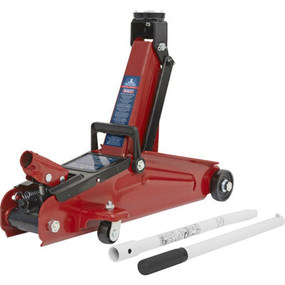 HEAVY-DUTY SHORT CHASSIS TROLLEY JACK WITH CASE - 2000KG CAPACITY