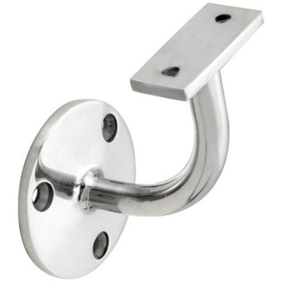 Heavy Duty Stair Handrail Bannister Bracket Arm - Bright Steel 85mm ...