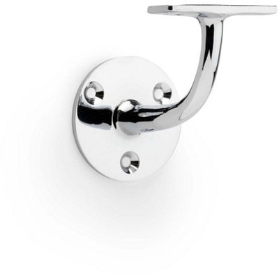 Heavy Duty Stair Handrail Bannister Bracket Arm Polished Chrome 82mm ...