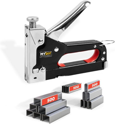 Heavy Duty Staple Stapler Gun for Fabric Furniture Upholstery with 500 ...