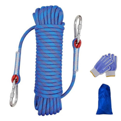 Heavy Duty Static Climbing Safety Rope Kit with Carabiners - 25m x 12mm ...