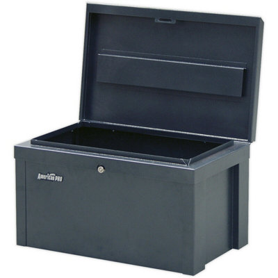 Heavy Duty Steel Tool Storage Chest - 565mm x 350mm x 320mm with ...