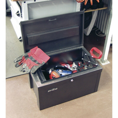 Heavy Duty Steel Tool Storage Chest - 565mm x 350mm x 320mm with ...