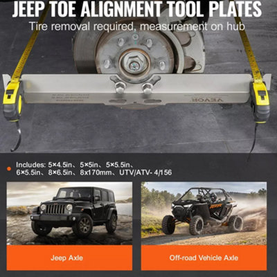Heavy Duty Steel Wheel Alignment Toe Plates with Tape Measures ...