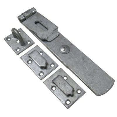Heavy Duty Swivel Hasp & Staple 16" (Galvanised Locking Gate Door Security)