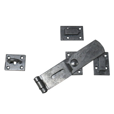 Heavy Duty Swivel Hasp & Staple 16" (Galvanised Locking Gate Door Security)
