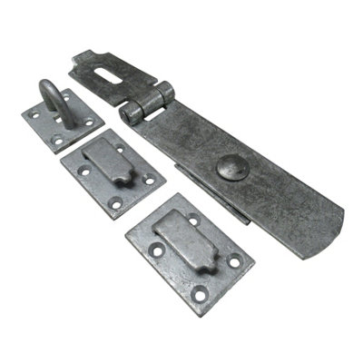 Heavy Duty Swivel Hasp & Staple 24" (Galvanised Locking Gate Door Security)