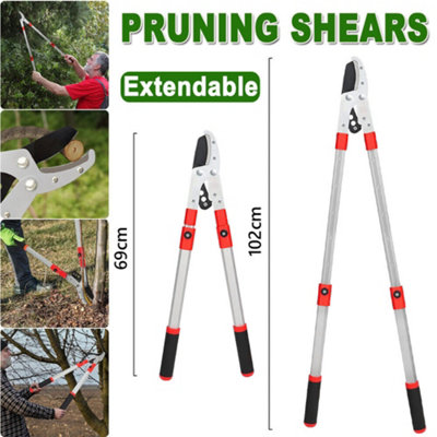 Heavy Duty Telescopic Long Handle Lopper Extend Tree Branch Anvil ...