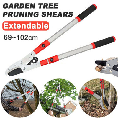 Heavy Duty Telescopic Long Handle Lopper Extend Tree Branch Anvil ...