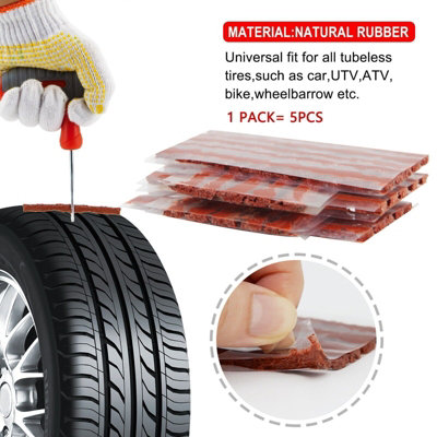 Heavy Duty Tubeless Tyre Puncture Repair Kit with Tools & Case for Car ...