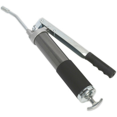 Heavy Duty Twin Piston Grease Gun with 3-Way Fill and Rubber Grip