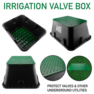 Buy HEAVY DUTY underground irrigation LARGE VALVE BOX lawn sprinkler ...