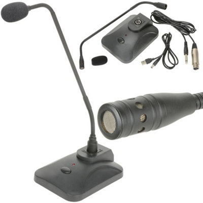 Heavy Duty Unidirectional Paging Microphone Wall Mount Tannoy Gooseneck ...