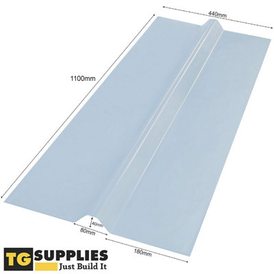 Heavy Duty Universal Clear PVC Roof Ridge Cap UniRidge - Universal ...