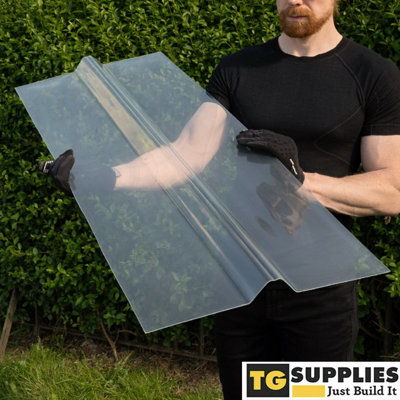 Heavy Duty Universal Clear PVC Roof Ridge Cap UniRidge - Universal ...